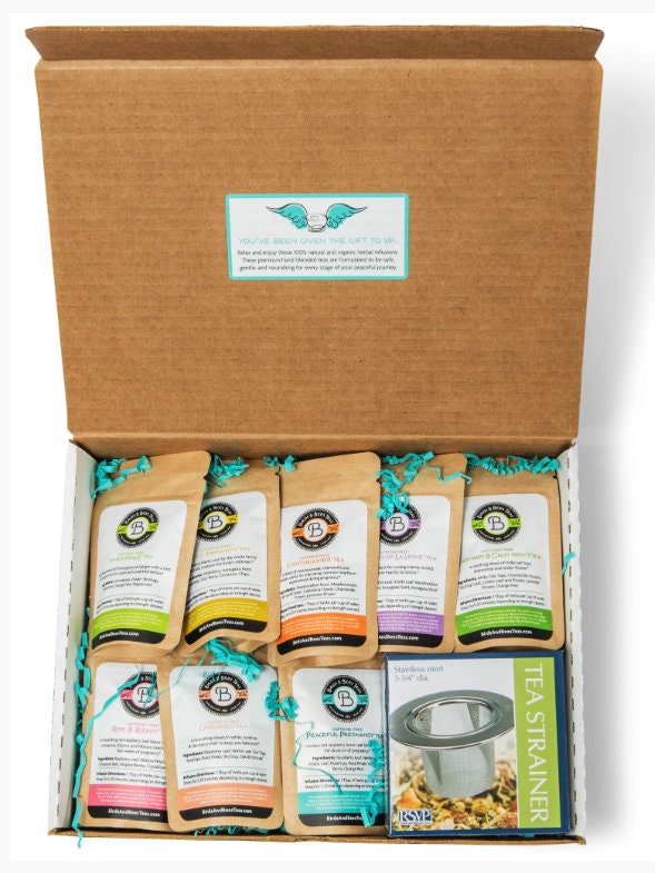 Pregnancy Tea Gift Set - Herbal Tea Blends - Mother to Be Box - Great ...