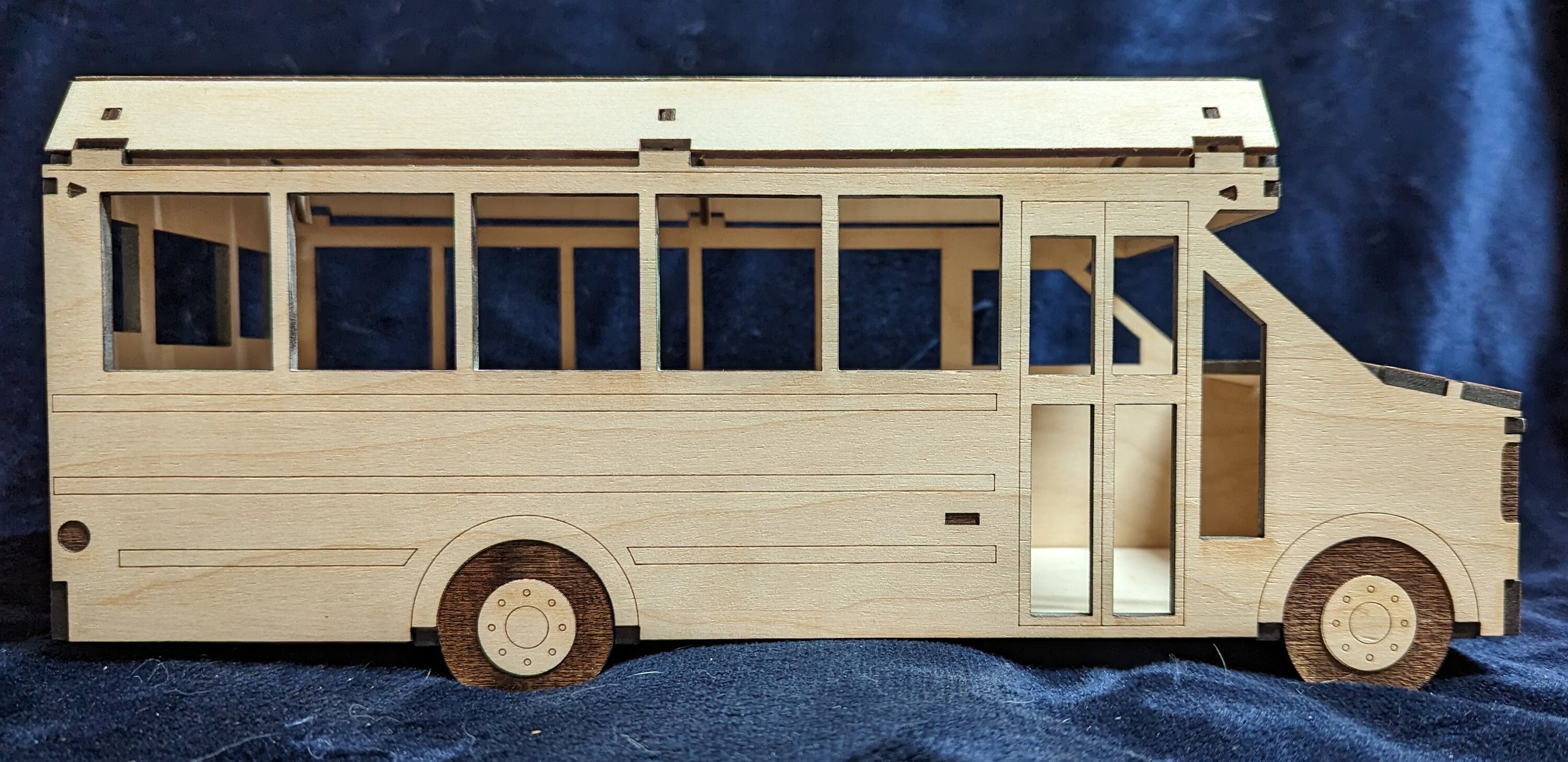 Personalized Laser Cut Wood Short Bus Skoolie Model - Etsy