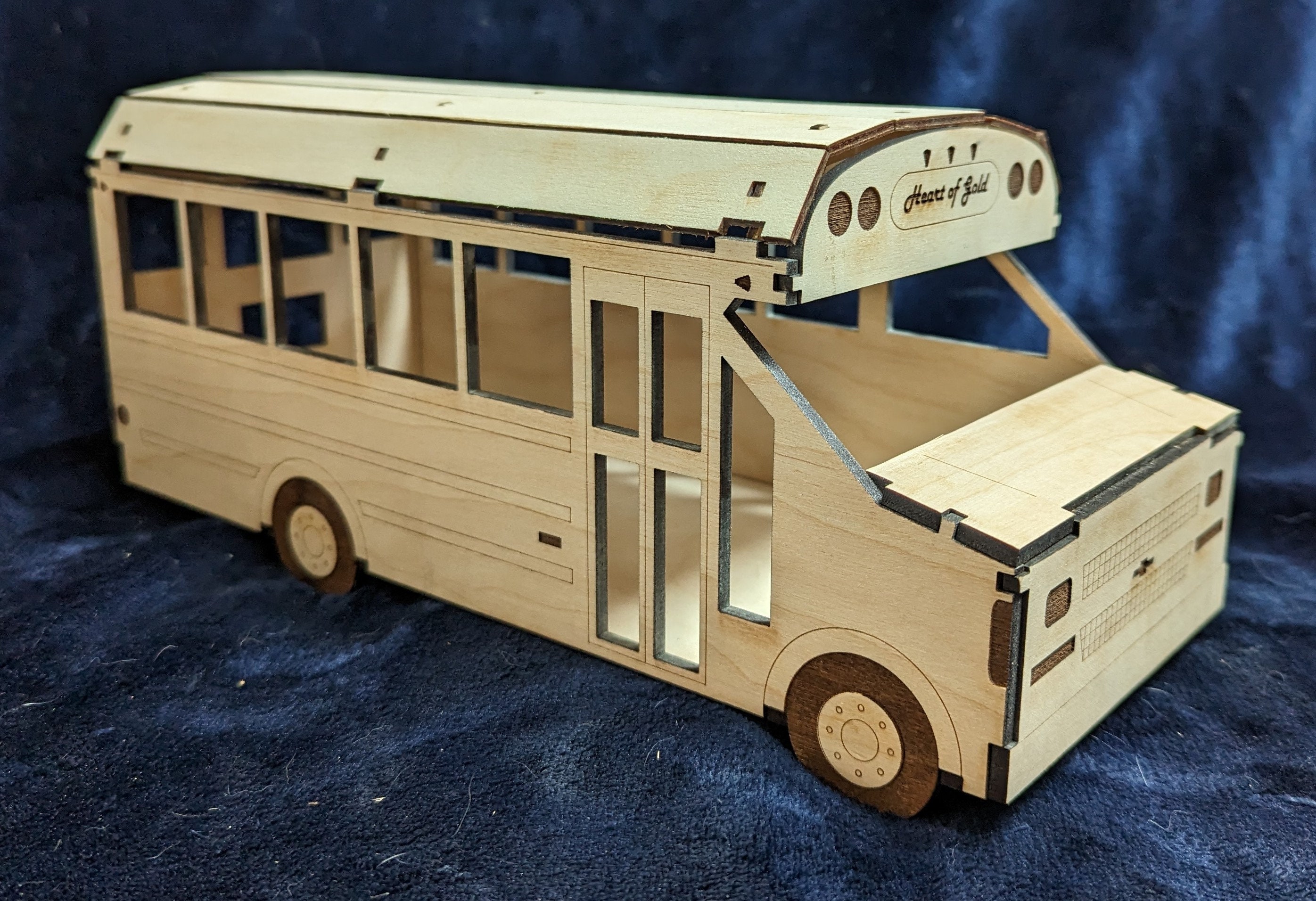 Personalized Laser Cut Wood Short Bus Skoolie Model - Etsy