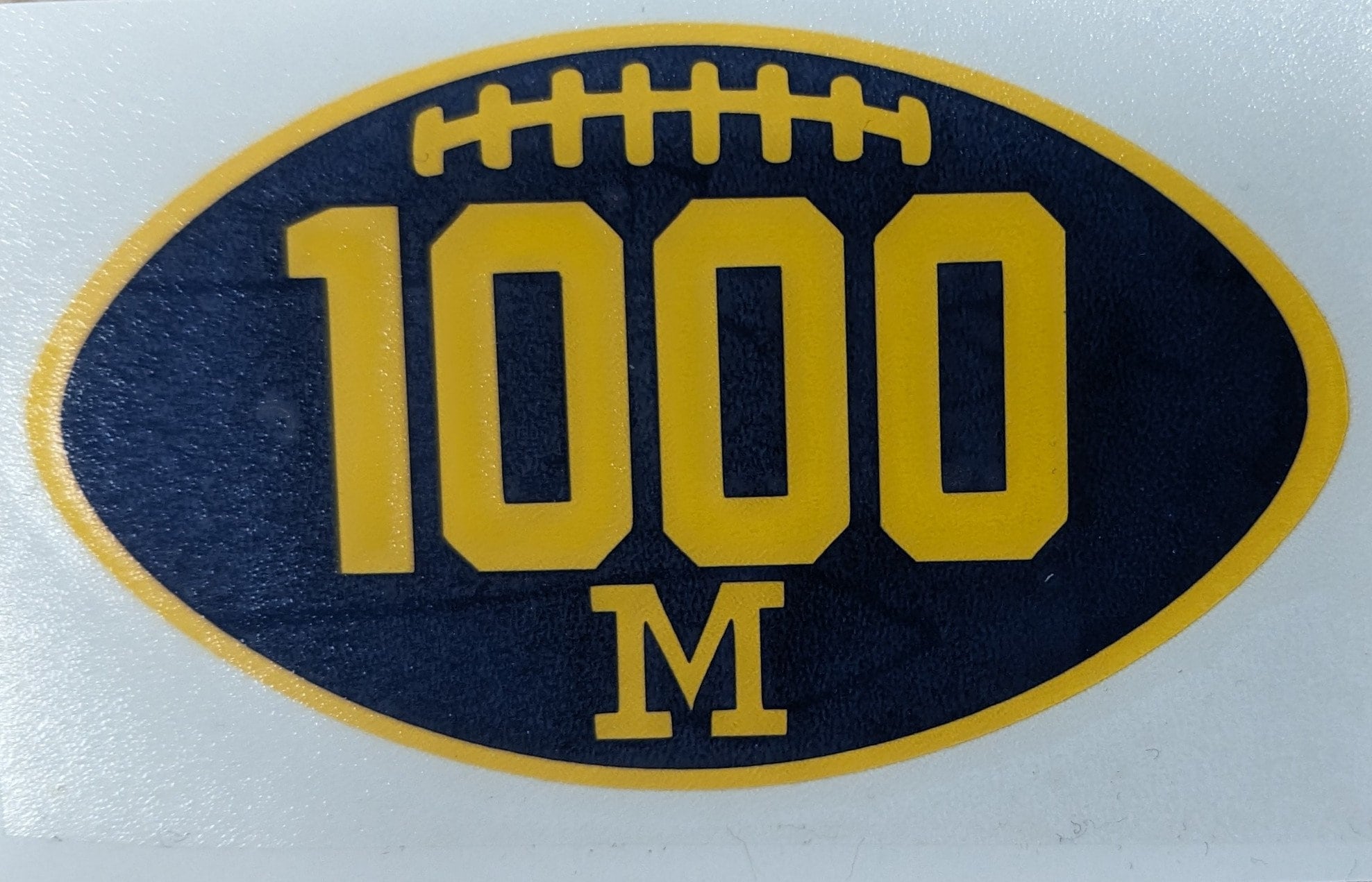 Michigan Wolverines Football 1000 Wins Maize and Blue Vinyl Decal ...