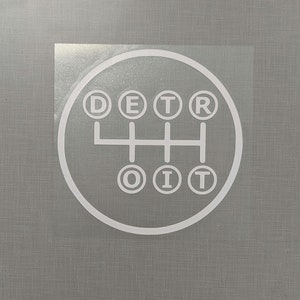 Detroit Motor City Gear Shift Knob Vinyl Decal Sticker - Etsy