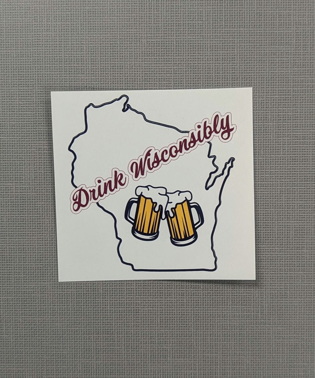 Drink Wisconsibly Funny Vinyl Sticker - Etsy