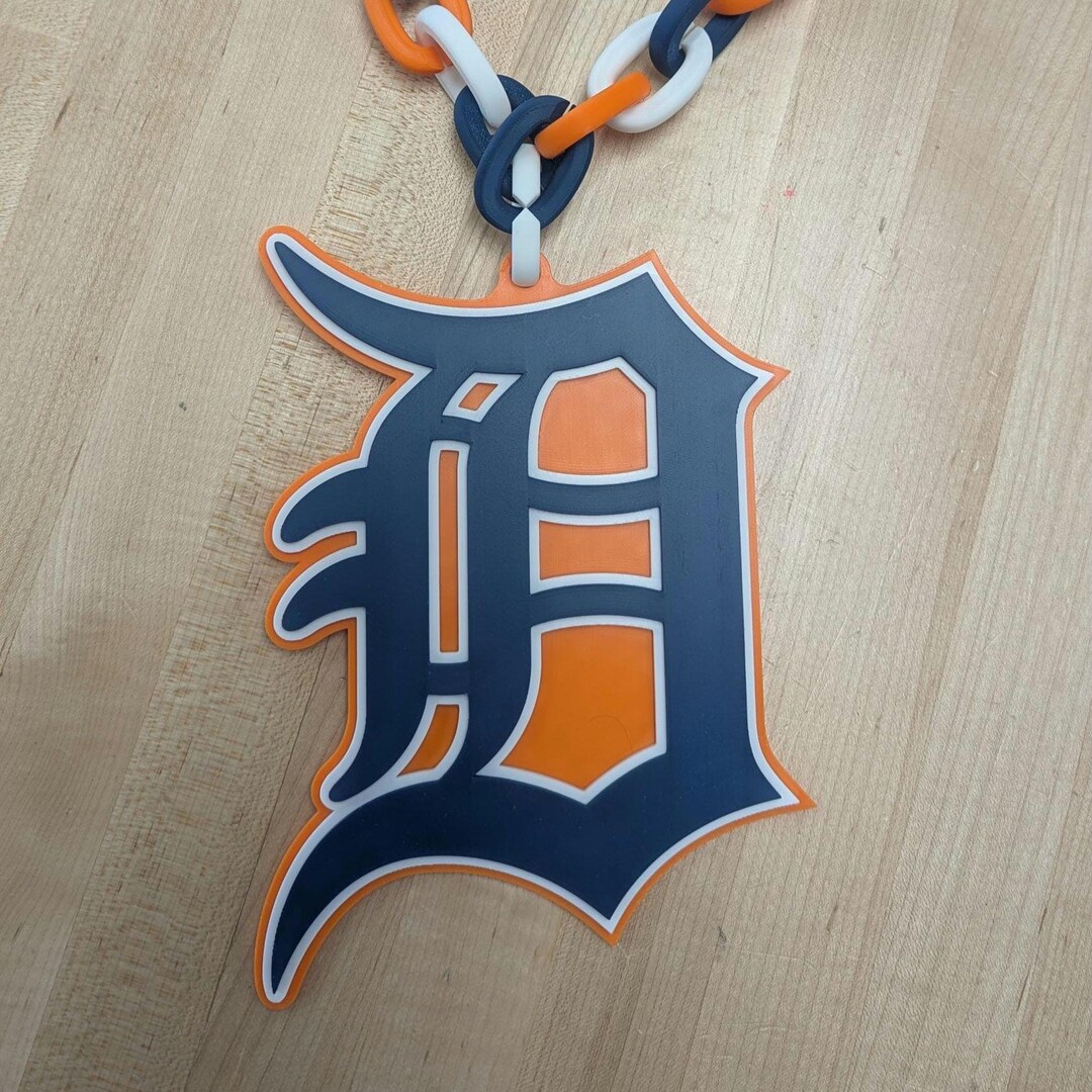 Detroit Tigers 3d Printed Old English D Hype Chain - Etsy