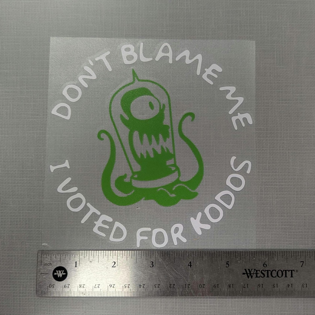 The Simpsons "don't Blame Me I Voted for Kodos" 2 Color Vinyl Decal ...