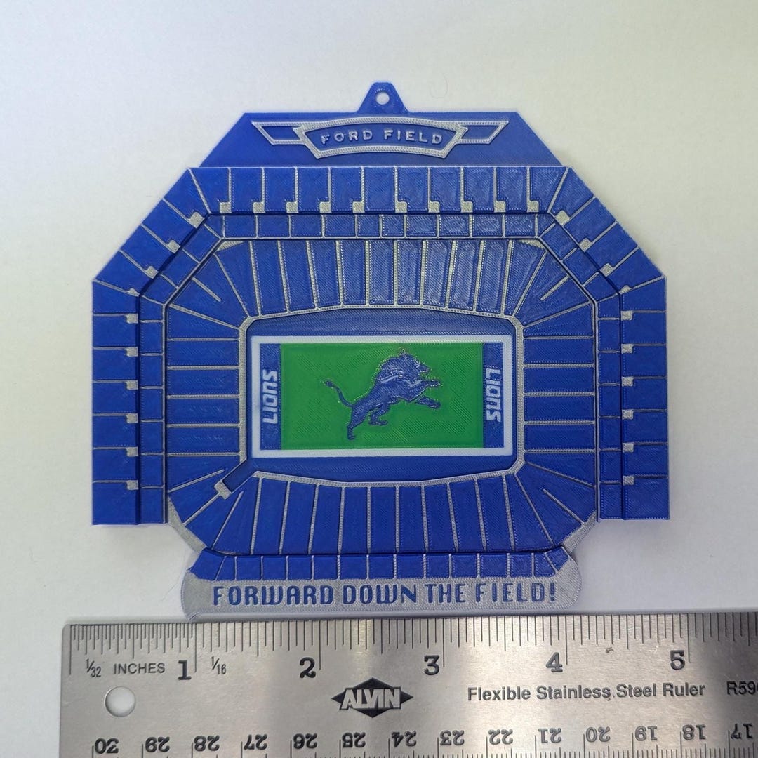 Detroit Lions Ford Field 3d Printed Ornament - Etsy