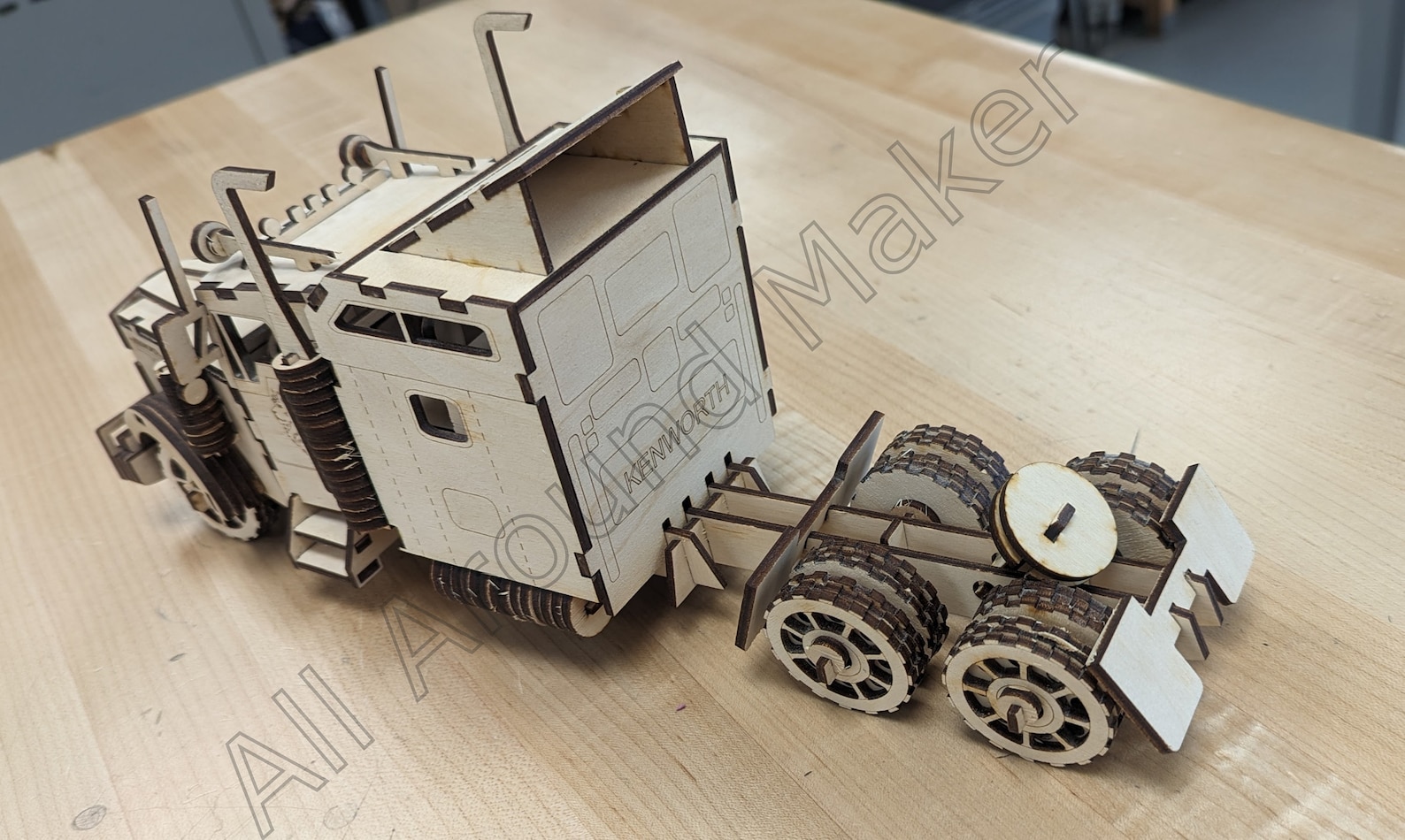 Kenworth Semi Truck WITH INSTRUCTIONS Laser Cut 3D Model - Etsy
