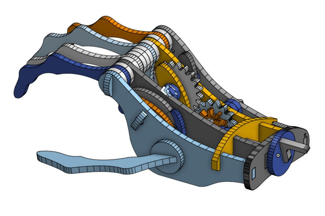 Laser Cut Mechanical Hand SVG File WITH INSTRUCTIONS - Etsy