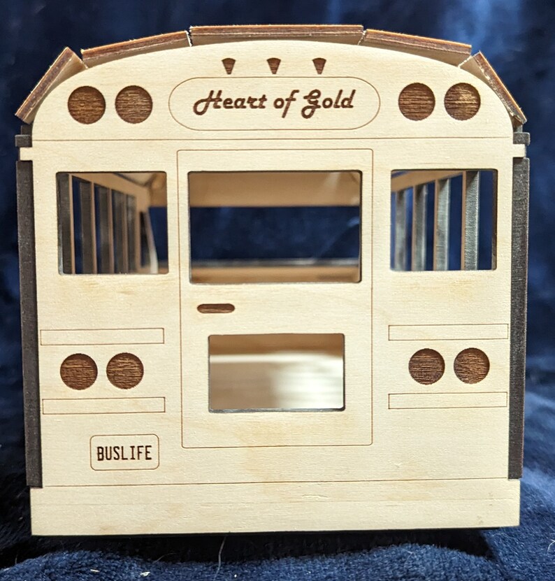 Personalized Laser Cut Wood Short Bus Skoolie Model - Etsy