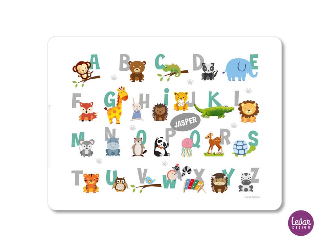 Placemat, Placemat, ABC, Alphabet Placemats Personalized With Names ...