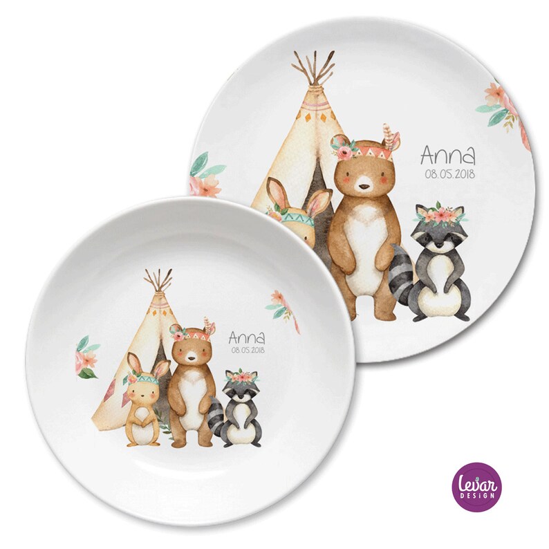 Kindergeschirr Kinderteller mit Namen personalisiert - Etsy.de