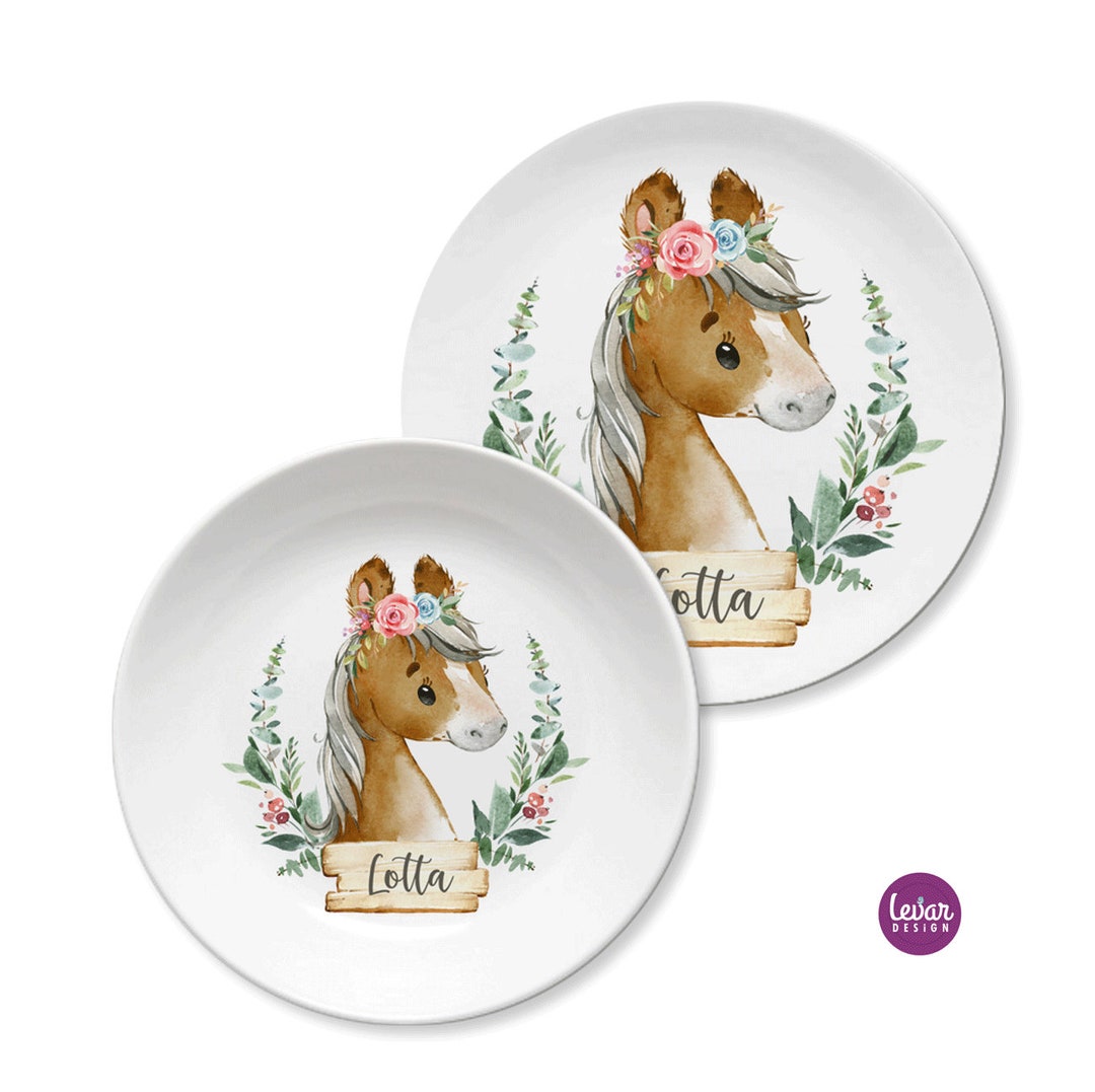 Kinderteller mit Name, Kindergeschirr, BPA frei, personalisiert, Taufgeschenk, Geschenk Geburt ...