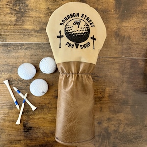 Custom Embroidered Golf Driver Cover, Personalized Leather Head Cover ...