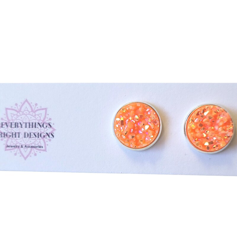 Orange Stud Earrings - Etsy