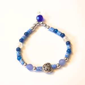 Blue Friendship Bracelet, Blue Heart Bracelet, Thoughtful Gifts for ...