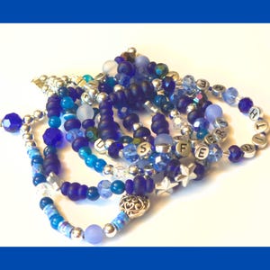 Blue Friendship Bracelet, Blue Heart Bracelet, Thoughtful Gifts for ...