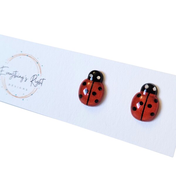 Ladybug Earrings - Etsy