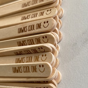 100 Custom Popsicle Stick Ice Cream Sticks Party Promotions Birthday ...