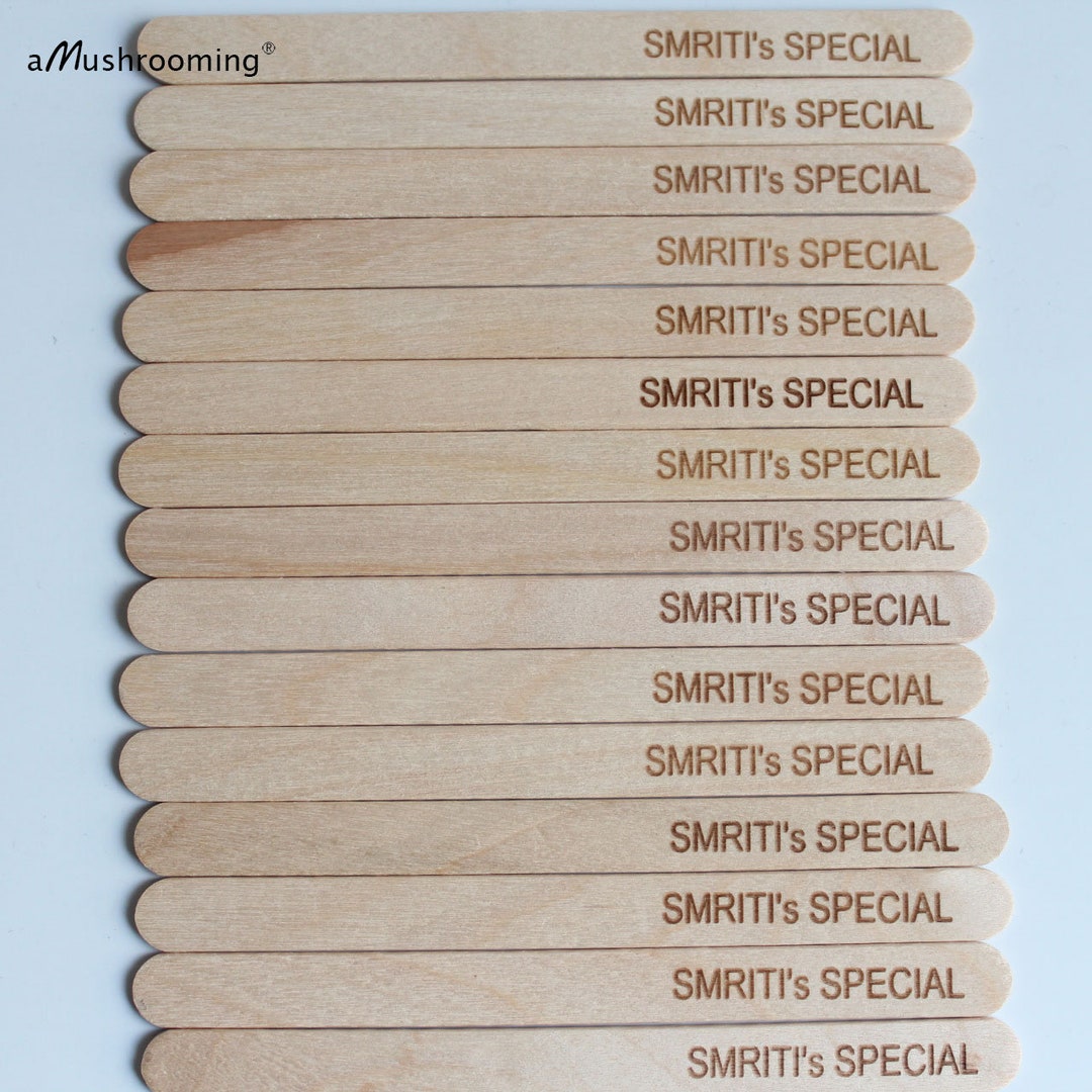 Custom Engraved Popsicle Sticks for Promotions, Birthdays, Showers (100 ...