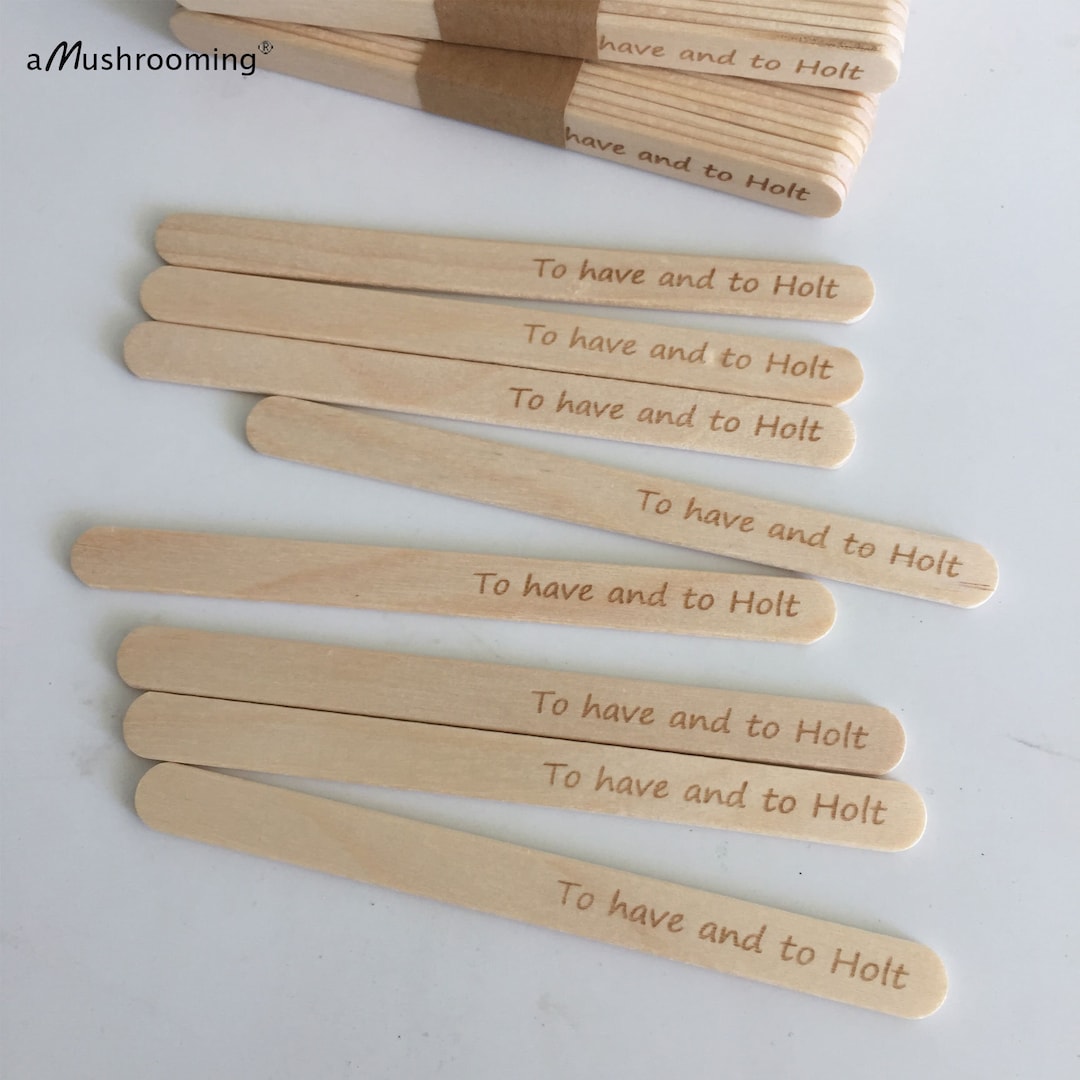 Personalized Popsicle Sticks Laser Engraved Personalized Wooden ...