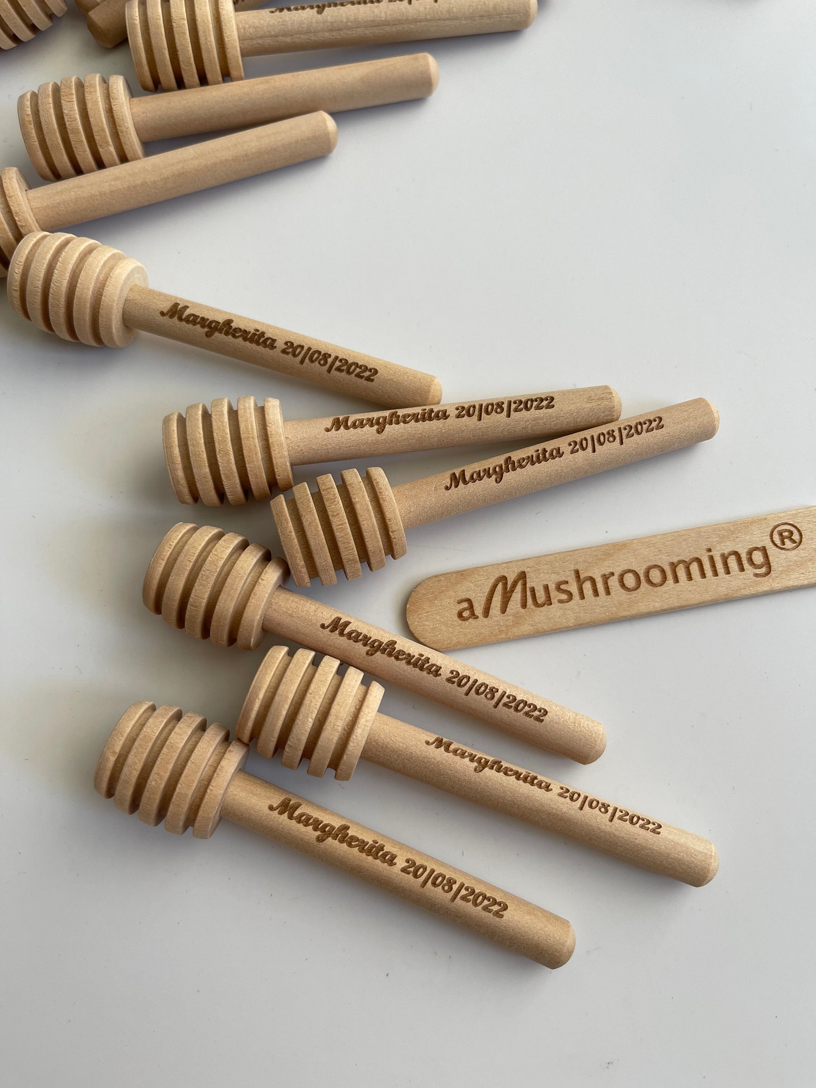 100 Wooden Honey Dippers Custom Wedding Party Favors Gifts Little ...