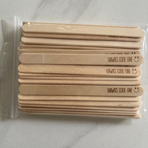 100 Custom Popsicle Stick Ice Cream Sticks Customized Birthday Party ...