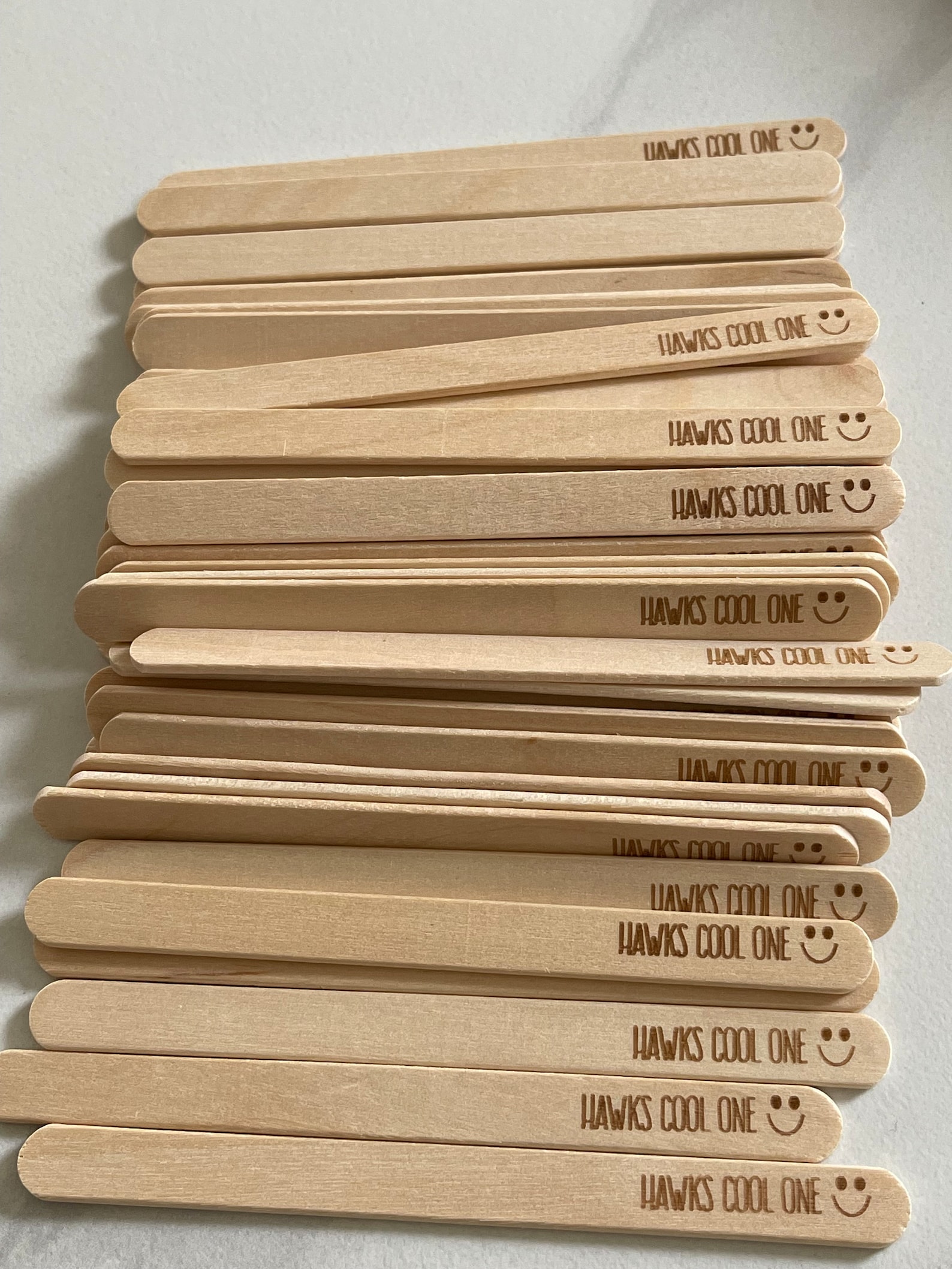 100 Custom Popsicle Stick Ice Cream Sticks Party Promotions Birthday ...