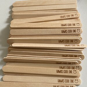 100 Custom Popsicle Stick Ice Cream Sticks Customized Birthday Party ...
