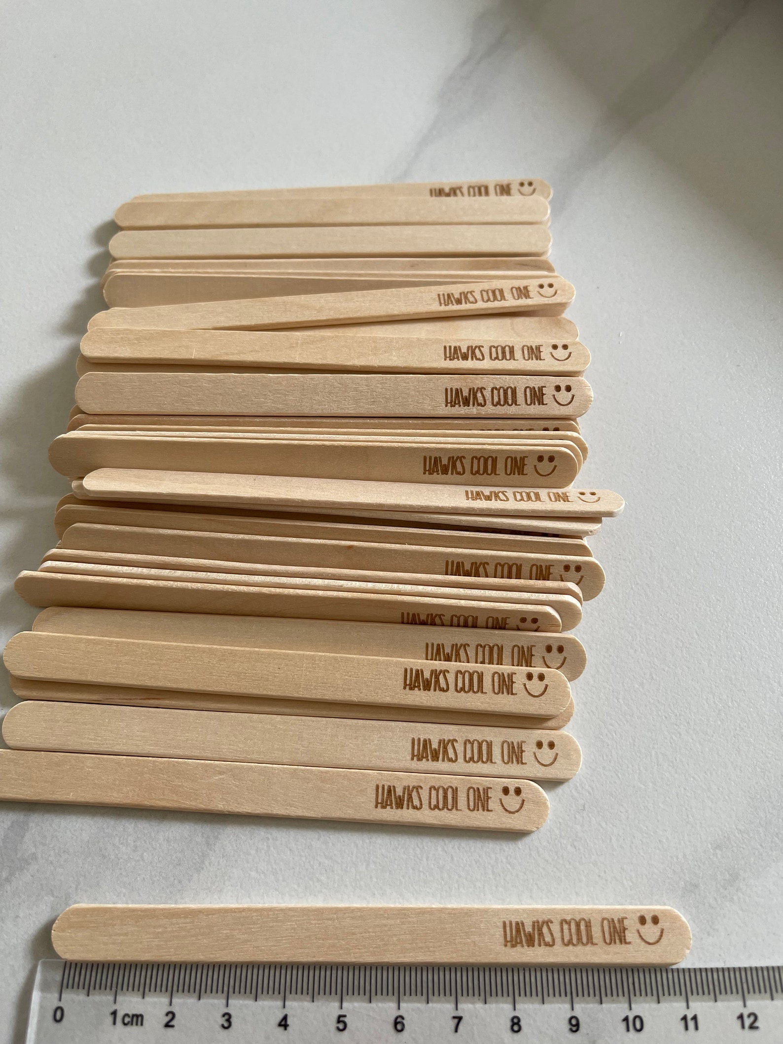 100 Custom Popsicle Stick Ice Cream Sticks Party Promotions Birthday ...