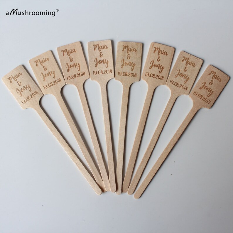 100 Custom Wooden Stir Sticks for Wedding Cocktails Monogram | Etsy