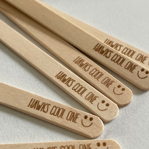 100 Custom Popsicle Stick Ice Cream Sticks Customized Birthday Party ...