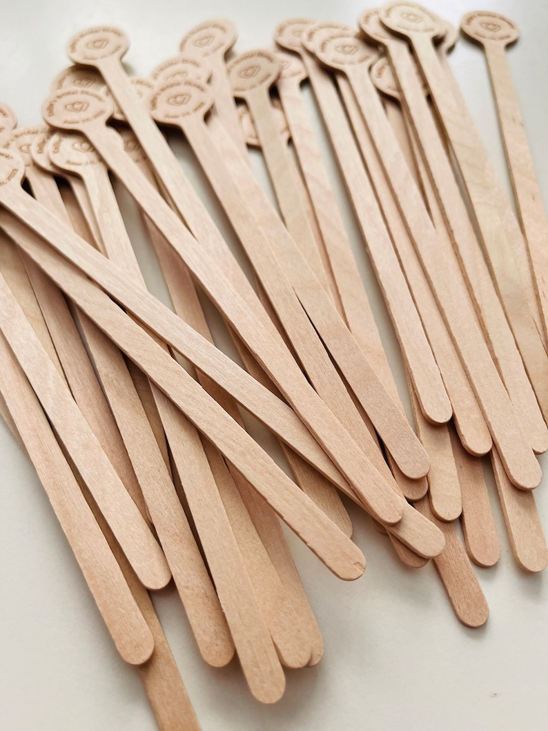 100 Wood Drink Stirrers Cocktail Stirrers Personalized Swizzle Sticks ...