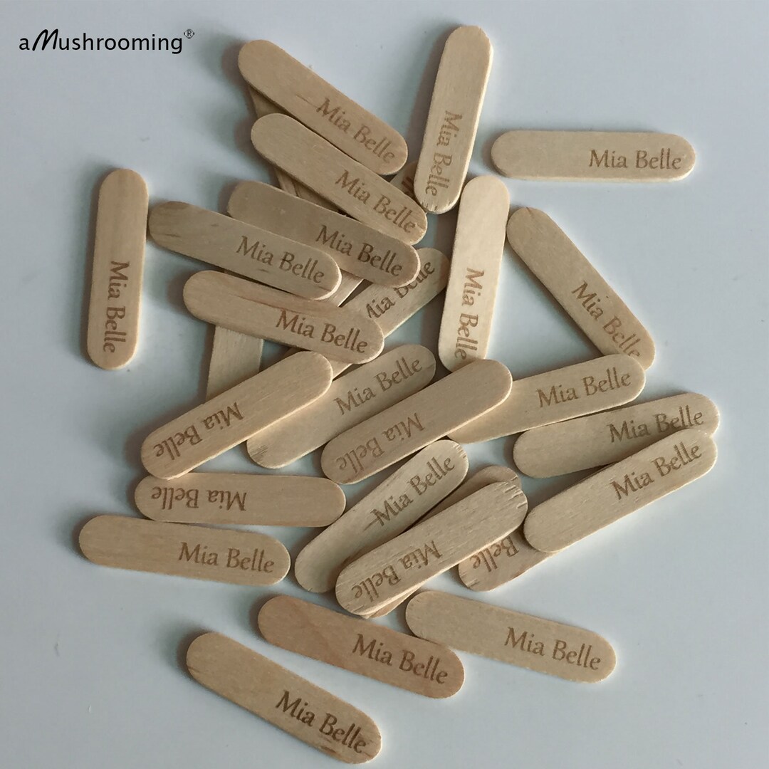 200 Personalized Flat Ice Cream Stick Lolly Lollipop Sticks Lollies ...