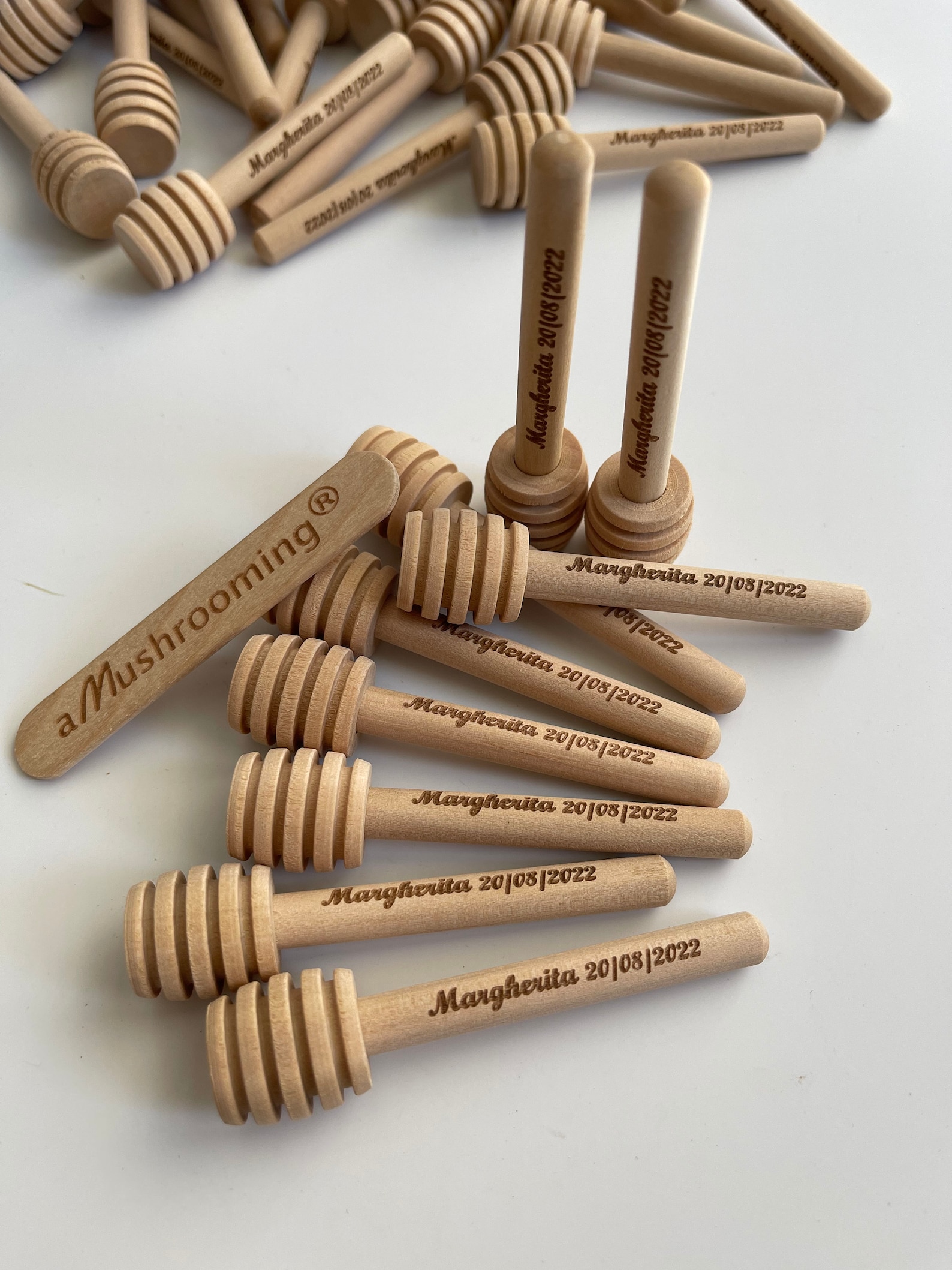 100 Wooden Honey Dippers Custom Wedding Favors Little Dippers ...