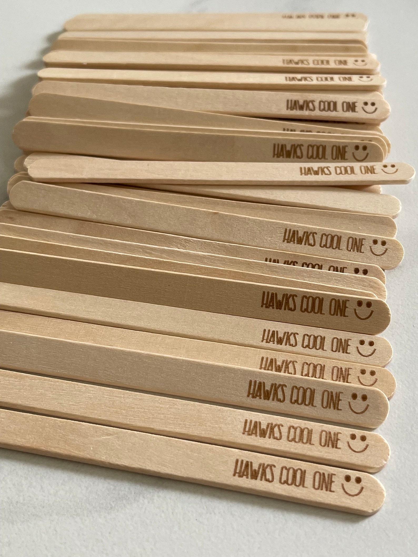 100 Custom Popsicle Stick Ice Cream Sticks Party Promotions Birthday ...