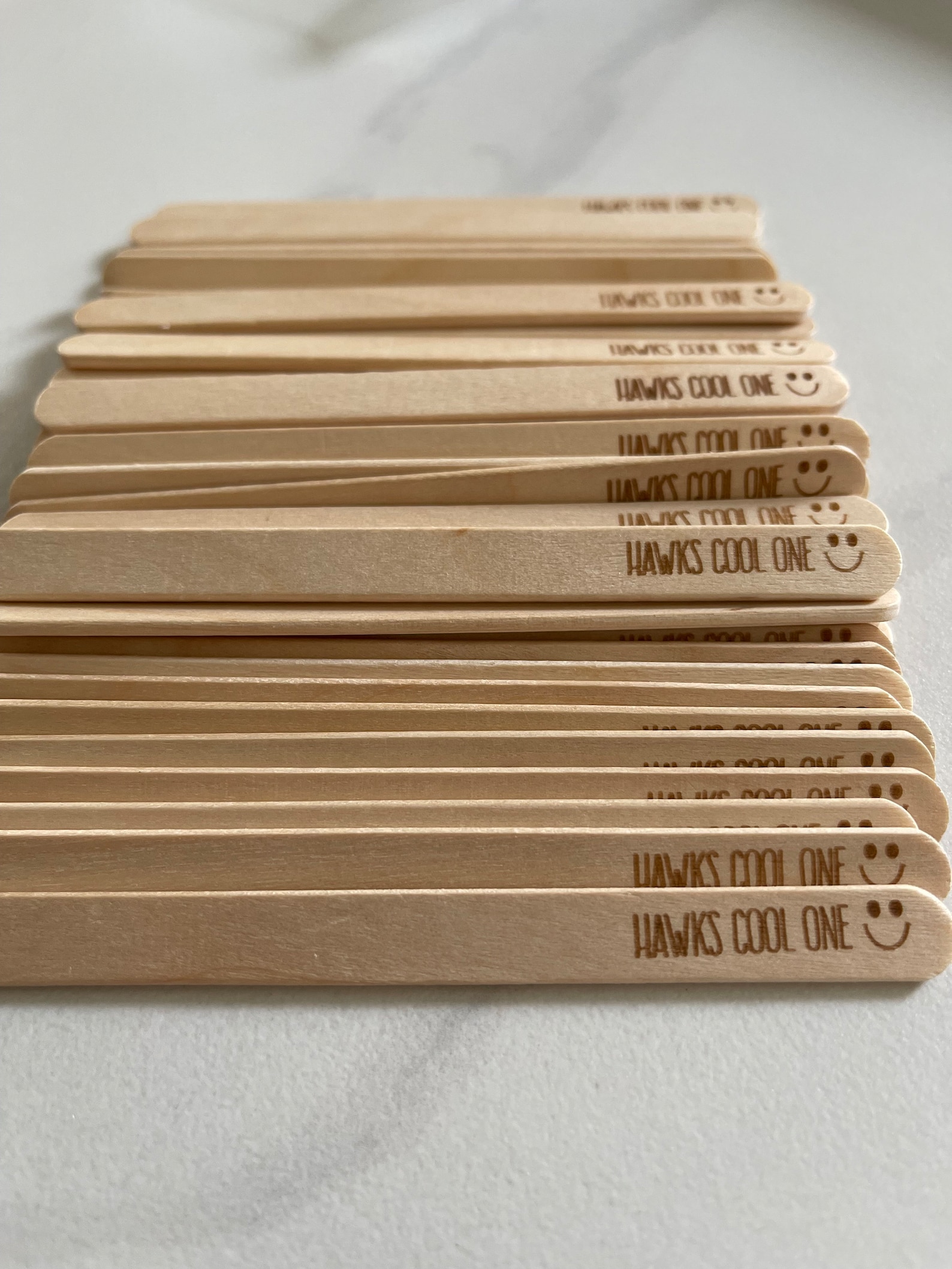 100 Custom Popsicle Stick Ice Cream Sticks Party Promotions Birthday ...