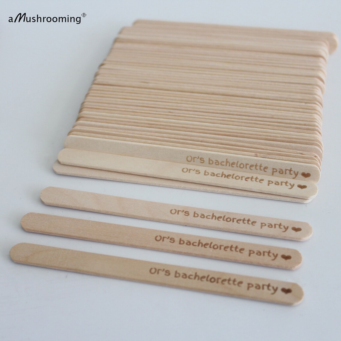 200 Custom Engraved Ice Cream Sticks, Birch Wood Cake Pop Sticks - Etsy
