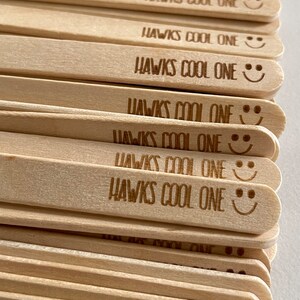 100 Custom Popsicle Stick Ice Cream Sticks Customized Birthday Party ...