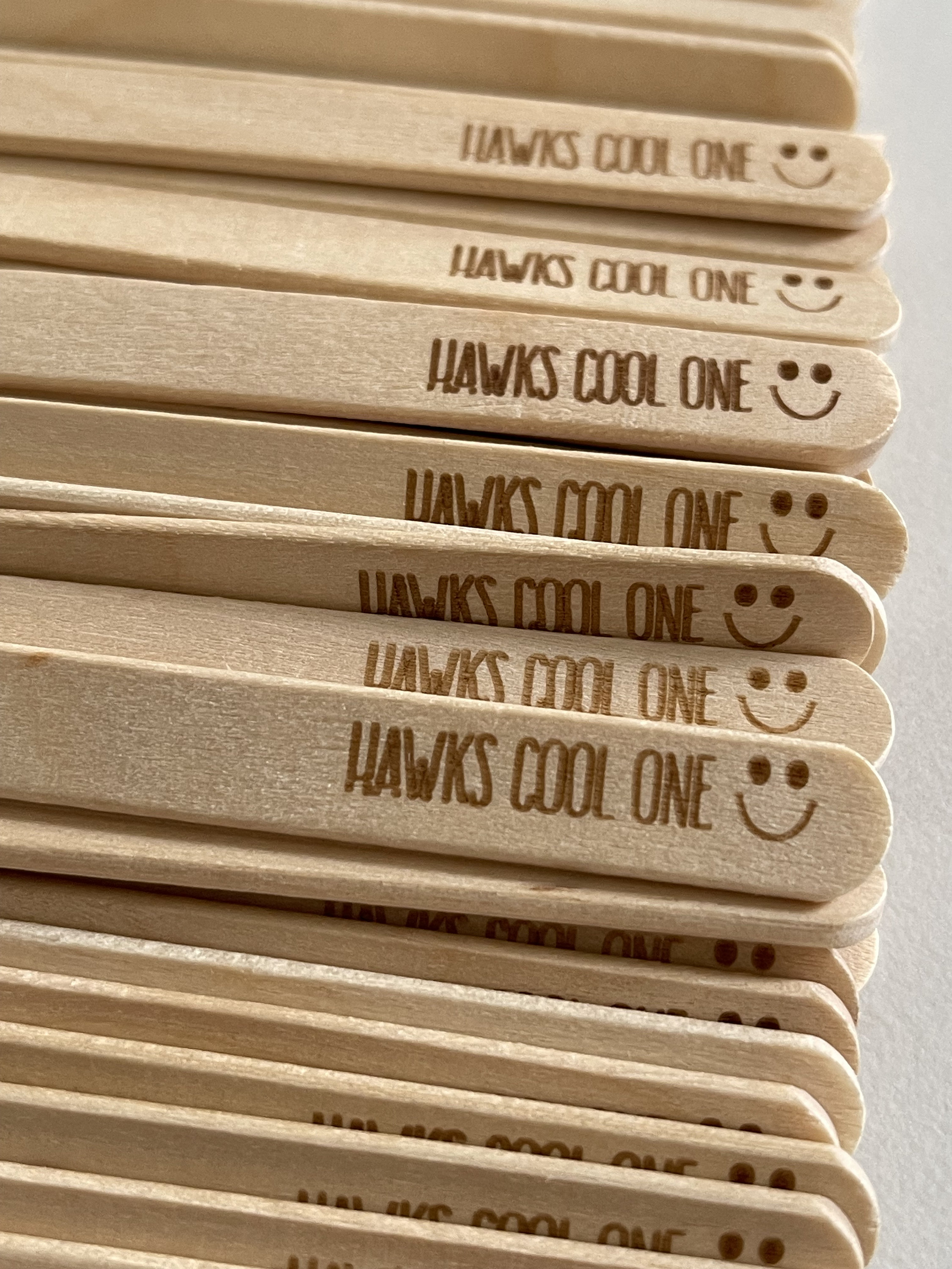 100 Custom Popsicle Stick Ice Cream Sticks Party Promotions Birthday ...