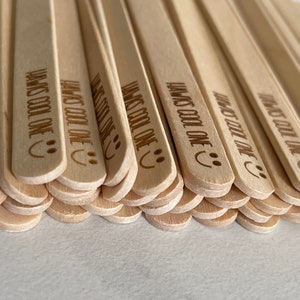 100 Custom Popsicle Stick Ice Cream Sticks Customized Birthday Party ...