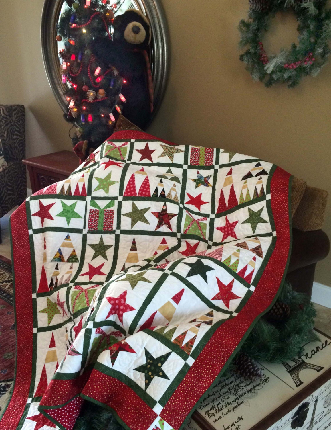 Christmas Quilt Pattern Paper-pieced Instant Download PDF Pattern-santa ...