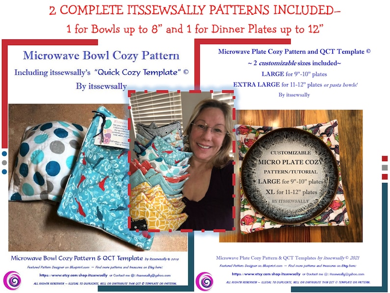 Microwave BOWLPLATE Cozy 2 Complete Patterns Included Make | Etsy
