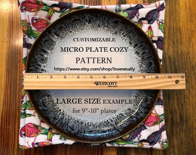 Reversible Dinner Plate Cozy Printable Sewing Pattern and Tutorial ...