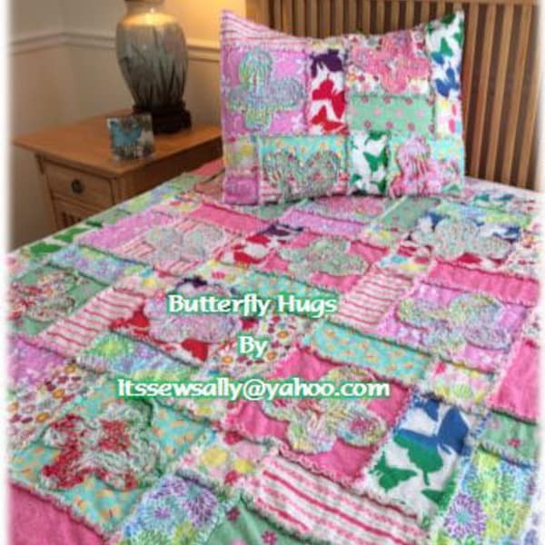Rag Quilt Pillow - Etsy
