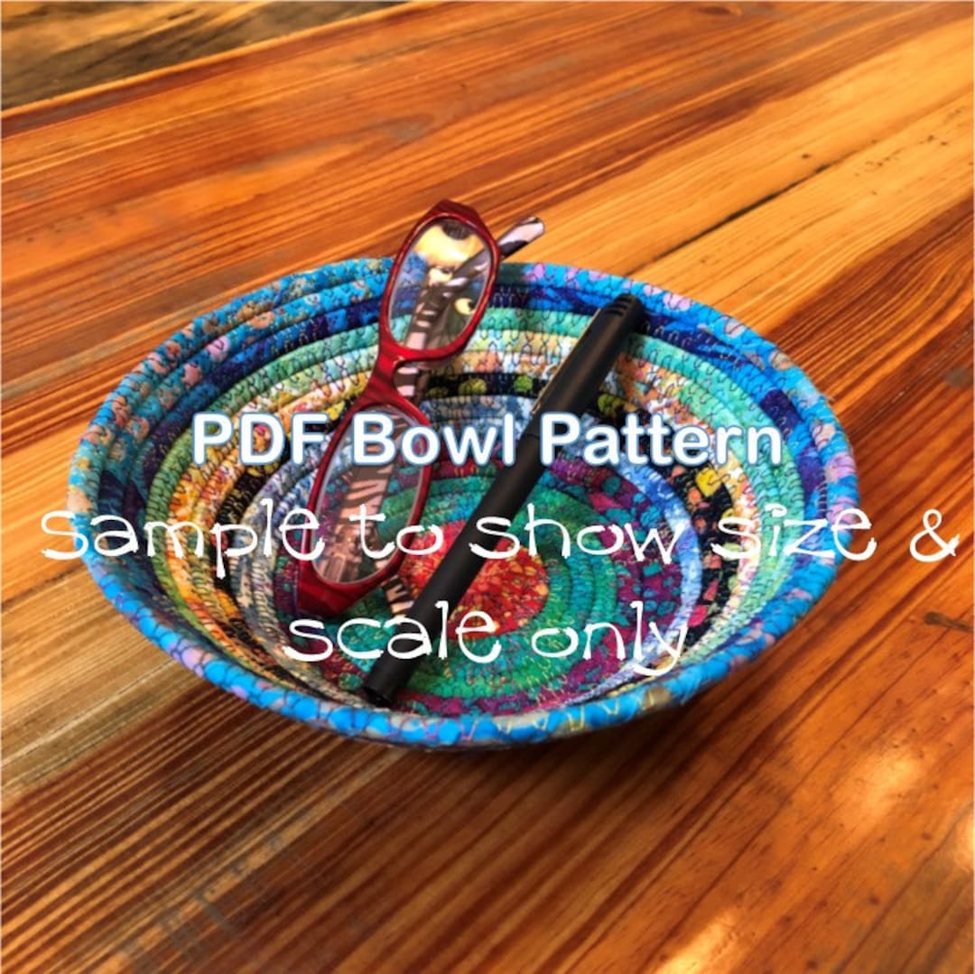 Fabric Wrapped Rope Basket PDF Pattern: Beginner DIY Project - Etsy