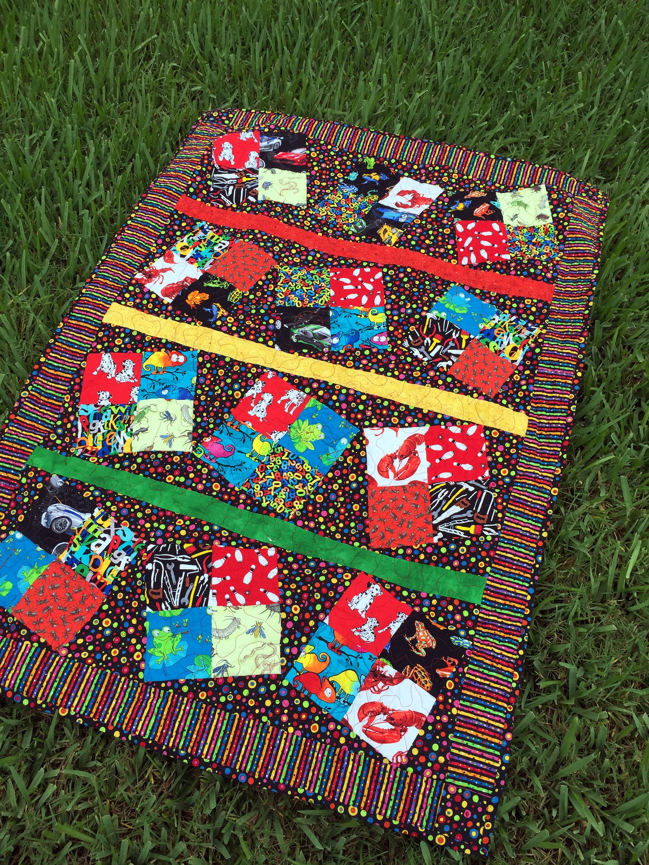 Tilted Square Ispy Quilt Pattern: Throw Size, Precut Friendly (PDF ...
