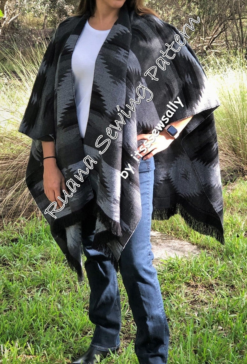 Ruana Wrap Sewing Pattern: Beginner Shawl & Scarf (PDF Pattern) - Etsy