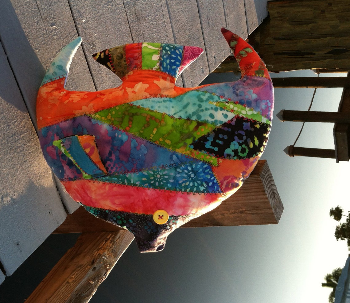 Fish Throw Pillow PDF PATTERN/TUTORIAL 3 Templates Included | Etsy