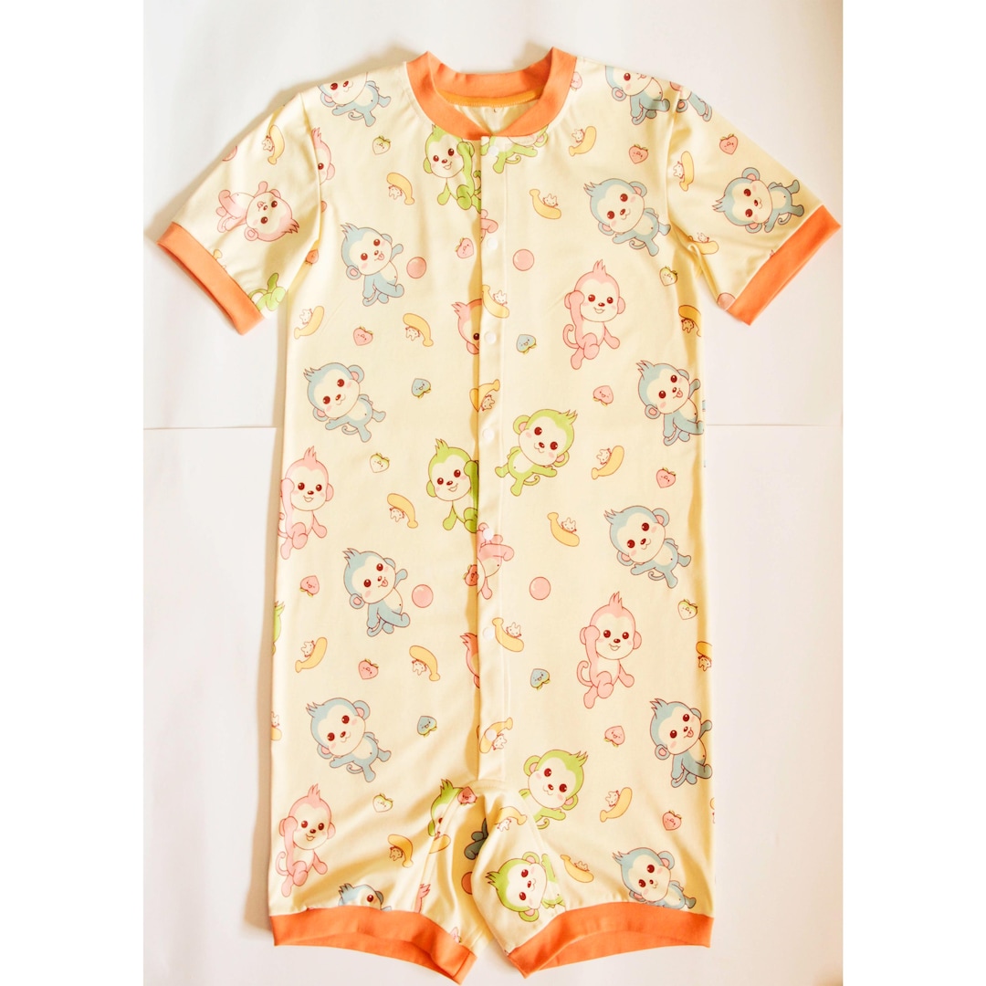 ABDL Monkey Romper. Adult Baby Diaper Lovers Clothing. Jumpsuit for a ...