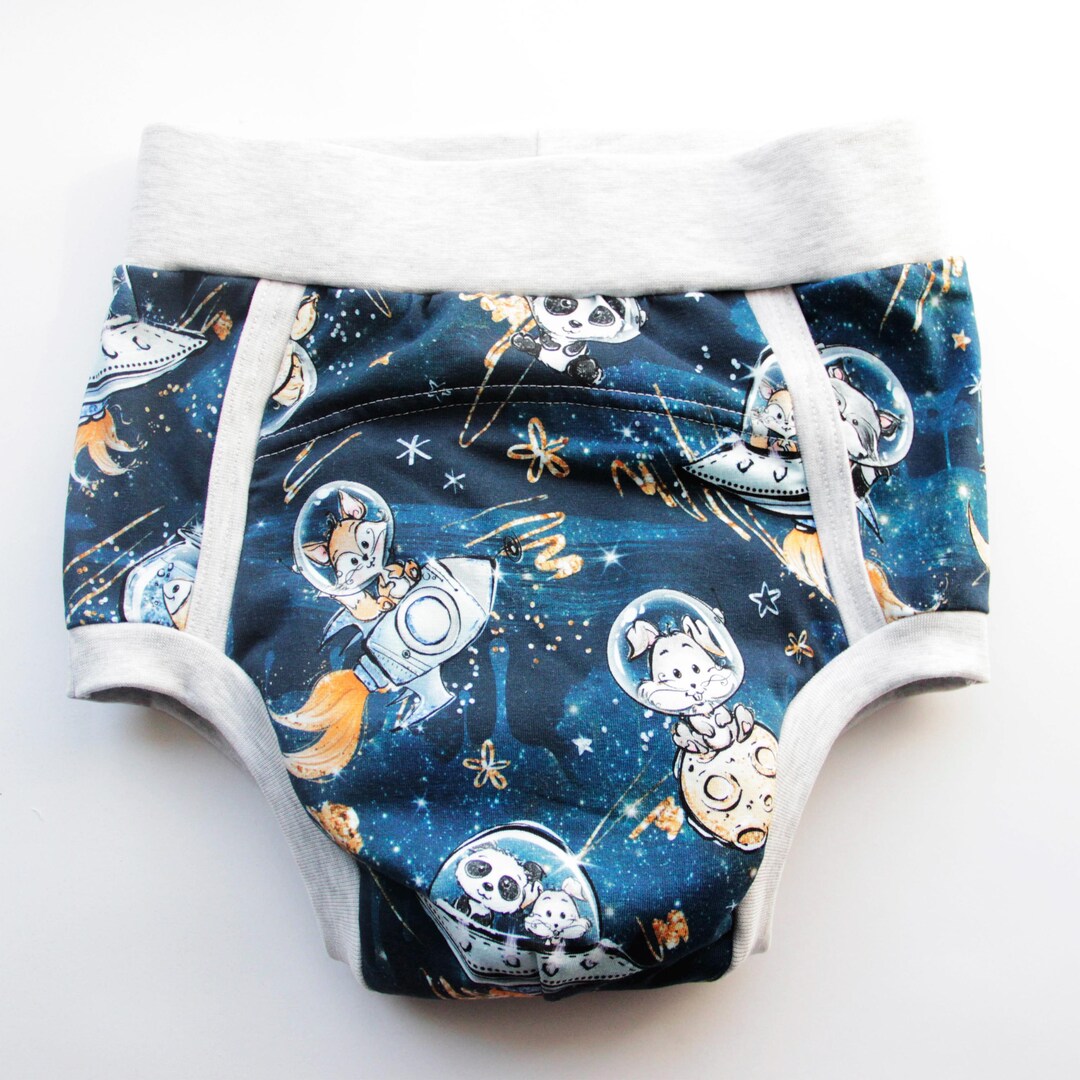 Animals in Space ABDL Diaper High Fit. Big Boy Training Pants. Adult ...