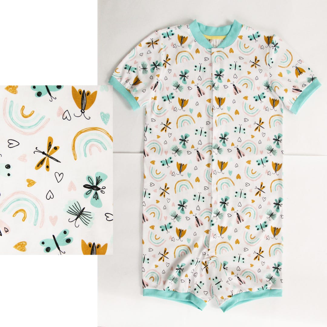 Adult Bodysuit Romper "butterflies and Rainbows". Clothing Pajamas for ...